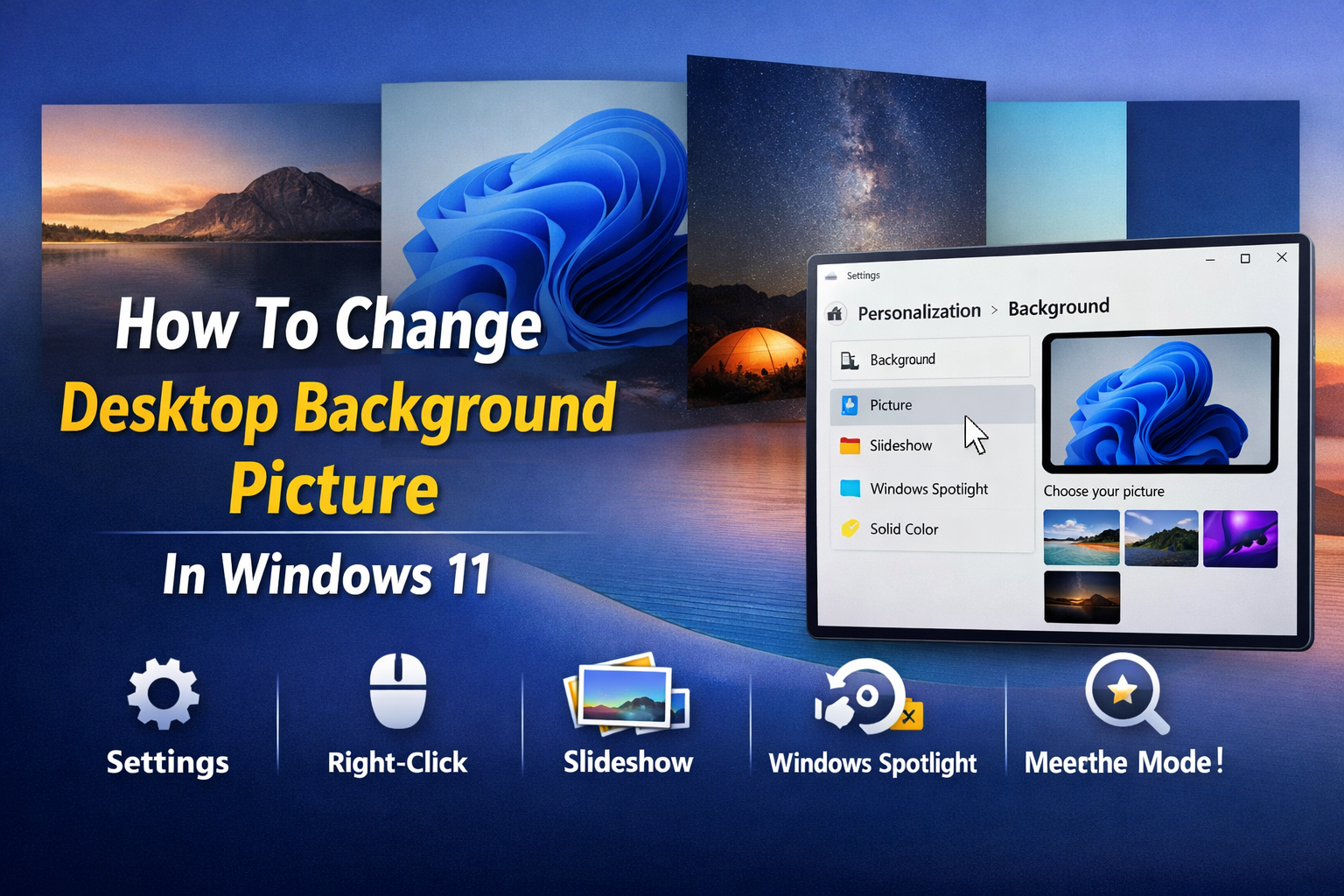 How To Change Desktop Background Picture In Windows 11