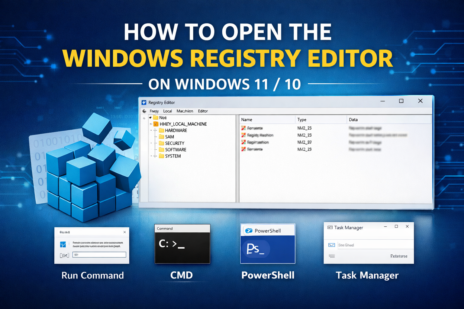 How To Open Windows Registry Editor on Windows 11 & 10